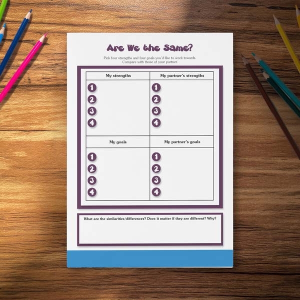 Are We the Same? Worksheet | 1decision PSHE Equality & Respect Activity ...