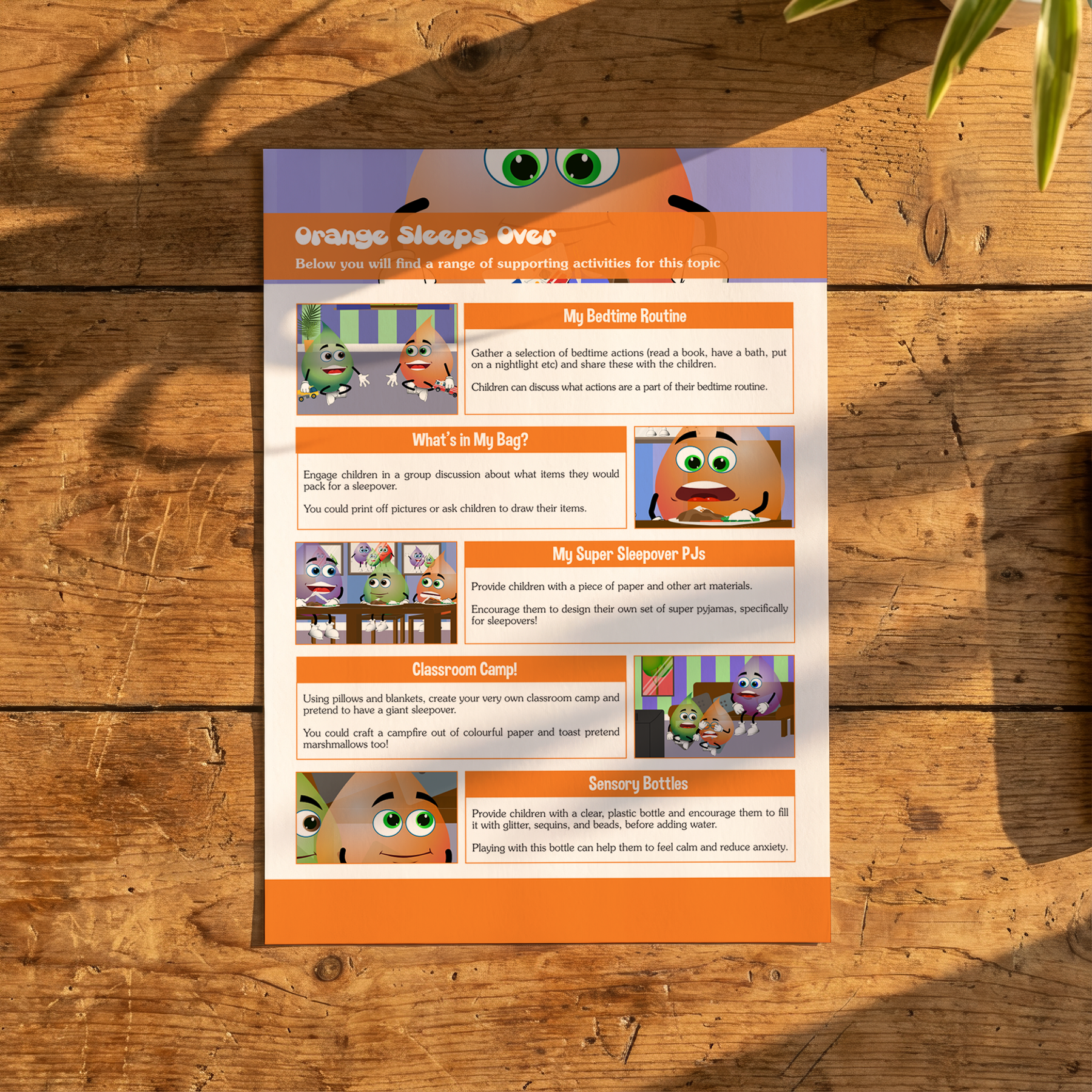 Orange Sleeps Over – EYFS Sleepovers, Routine & Emotional Reassurance ...